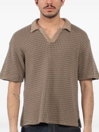 Officine Générale polo en piqué - Marron