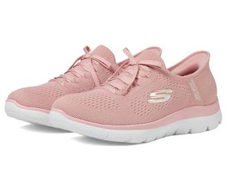 Skechers Hands Free Slip-ins Summits-New Daily, Baskets pour femme, Rose Knit Coral Trim, 42 EU