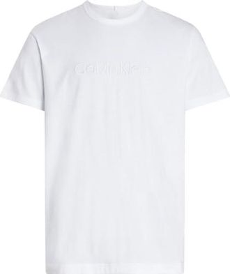Calvin Klein T-Shirt Manches Courtes Homme Crew Neck Col Ras-du-Cou, Blanc (Classic White), XL
