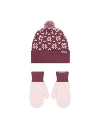 Columbia Set M&uuml;tze und Handschuhe Snowflake 2180781 Dunkelrosa