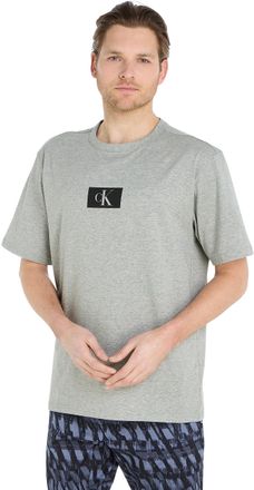 Calvin Klein Herren T-Shirt Kurzarm Rundhalsausschnitt, Grau (Grey Heather), M