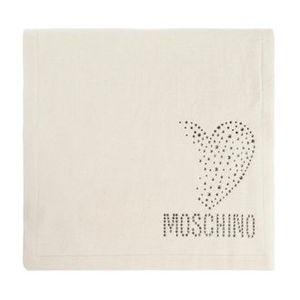 Moschino Femme, Accessoires, Blanc, Taille: ONE Size &Eacute;charpe en laine avec sequins scintillants