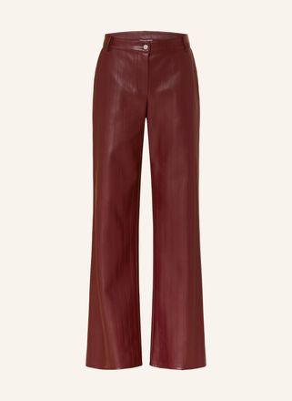 Patrizia Pepe Patrizia Pepe Bootcut-Hose In Lederoptik braun