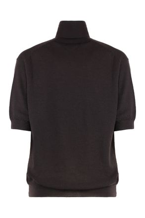Prada Womens Sweater Turtleneck Cashmere Dark Brown