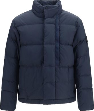 Stone Island Nylon and Goose Down Padded Down Jacket - Navy