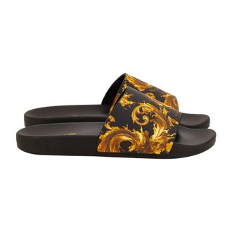 Versace Jeans Couture Homme, Chaussures, Noir, Taille: 43 EU Printed Rubber Tongs