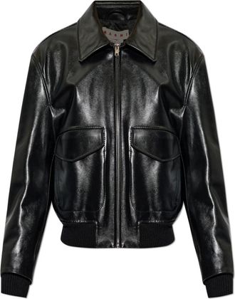 Marni Homme, Vestes, Noir, Taille: L Blouson en cuir