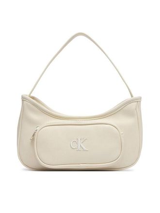 Calvin Klein Jeans Handtasche Ck Shoulder Bag IU0IU00757 Creme