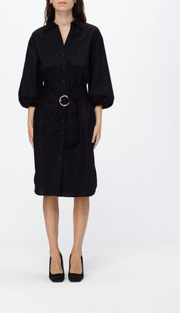 Twinset Robe chemise midi en coton avec manches bouffantes