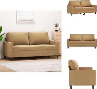 vidaXL 2-Sitzer-Sofa Braun 140 cm Samt - Samtsofa - Couchtisch - Wohnzimmersofa - Sessel - Ledercouch