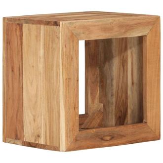 vidaXL Vidaxl - Tabouret en bois dacacia massif 40x30x40 cm - Table dappoint robuste - Id&eacute;al pour salon et couloir - Finition naturelle unique
