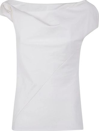 Entire studios Entire Studios, Femme, Tops, Blanc, Taille: 40 FR Haut Asym&eacute;trique Drap&eacute;