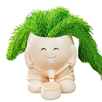 Generico Blumentopf mit schwingendem Gesicht, hohe und Tiefe Vase f&uuml;r Gr&uuml;npflanzen, k&uuml;nstlerischer Gartenbeh&auml;lter, dekorativer f&uuml;r Gesichtsblumen, Haus, Terras