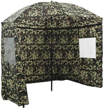 vidaXL vidaXL Umbrella de p&ecirc;che Camouflage 240 x 210 cm Polyester Oxford