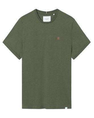 Les Deux Unifarbenes T-Shirt N&oslash;rregaard mit kleiner Stickerei in