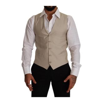 Dolce & Gabbana Formaler Kleideranzug Weste - - Suits - Herren - Beige - M
