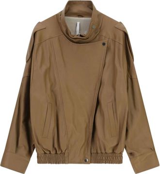 Imperial Femme, Vestes, Brun, Taille: 38 FR Bomber en Pelle