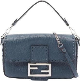 Fendi unisex, Pre-owned, Bleu, Taille: ONE Size Mini sac &agrave; main Pre-owned