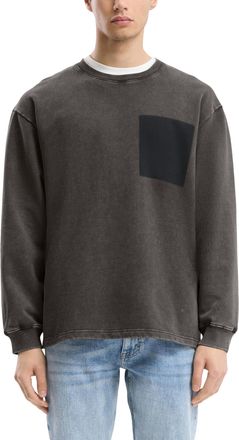 QS by s.Oliver Gewaschenes Sweatshirt mit Kontrast-Detail