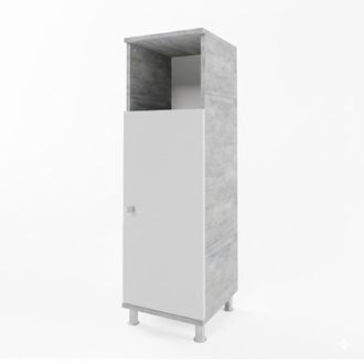 Vicco Midischrank Beton Fynn 30x95x30 cm - Badezimmerm&ouml;bel, Bietet Stauraum f&uuml;r Handt&uuml;cher, Pflegeprodukte und Reinigungsmittel