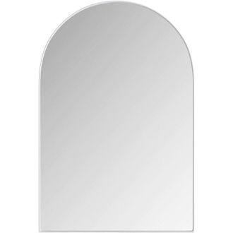 Liberte Miroir mural arche &eacute;l&eacute;gant avec armoire encastr&eacute;e en m&eacute;tal pour salle de bains, blanc