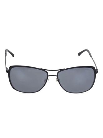 Chanel 2010s Sonnenbrille mit eckigem Gestell - Schwarz