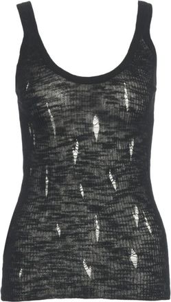 Pinko Pinko, Femme, Tops, Noir, Taille: 42 FR D&eacute;bardeur noir &agrave; encolure d&eacute;gag&eacute;e