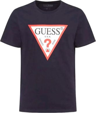 Guess Homme, Tops, Bleu, Taille: M T-shirt Logo Triangle Guess