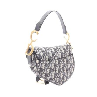 Dior Sac Saddle Mini Oblique Jacquard 2Way Pre-owned - Femme - Pre-owned - Bleu - Taille: ONE Size