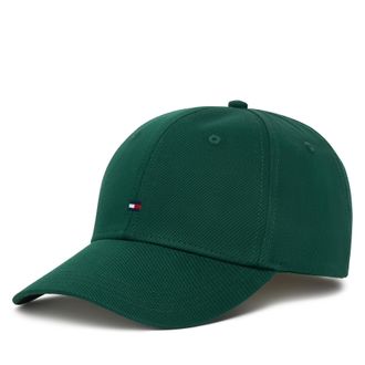 Tommy Hilfiger Cap Tommy Hilfiger Th Flag Cotton 6 Panel Cap AM0AM13008 Gr&uuml;n