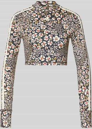 adidas Slim Fit Sport-Top mit floralem Muster