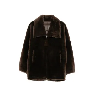 BLANCHA Zip-up Shearling Jacket