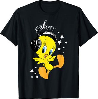 Looney Tunes Kinder Tweety Kopfhörer T-Shirt