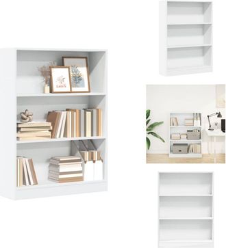 vidaXL Vidaxl - Bibliothèque blanc 80x24x109 cm bois dingénierie - Bibliothèque - Bibliothèques - Étagère à Livres - Armoire De Rangement