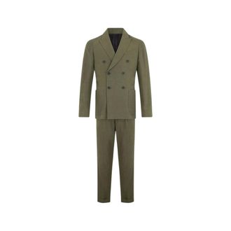Roberto Cavalli Homme, Costumes, Vert, Taille: XL Costume Vert à Double Boutonnage