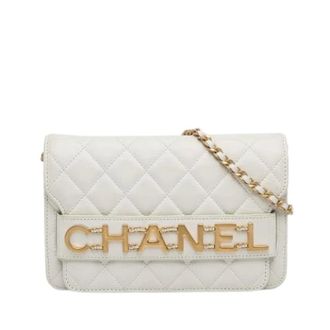 Chanel Portefeuille sur cha&icirc;ne Pre-owned - Femme - Pre-owned - Blanc - Taille: ONE Size