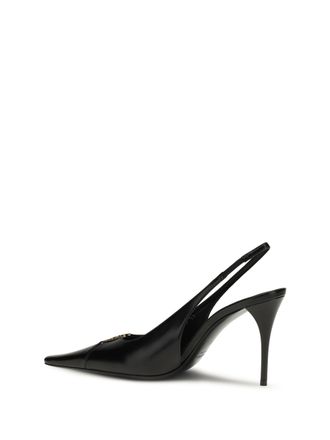 Saint Laurent Womens Pumps Babylon Black Leather High Heel Shoes