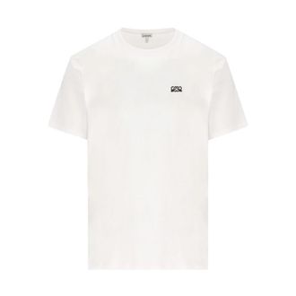 Loewe Anagram Baumwoll-Jersey T-Shirt - - Tops - Herren - Wei&szlig; - L