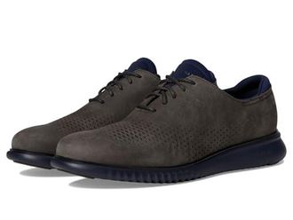 Cole Haan 2. Zerogrand Laser Wing Tip Oxford doubl&eacute; pour homme, Nubuck corbeau/noir/lune de minuit, 47 EU