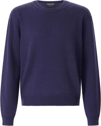 Tom Ford Homme, Pulls, Bleu, Taille: XL Maille ras du cou
