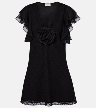 Saint Laurent Besticktes Minikleid