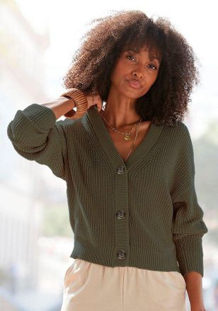 Lascana Strickjacke mit V-Neck