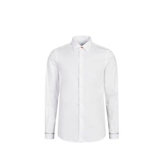 Paul Smith Chemise unie en coton m&eacute;lang&eacute;