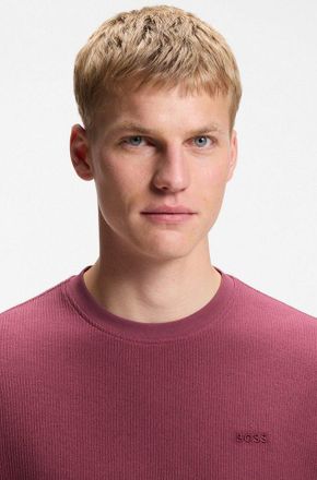 HUGO BOSS T-Shirt Rundhalsausschnitt, Relaxed Fit, tonales Logo