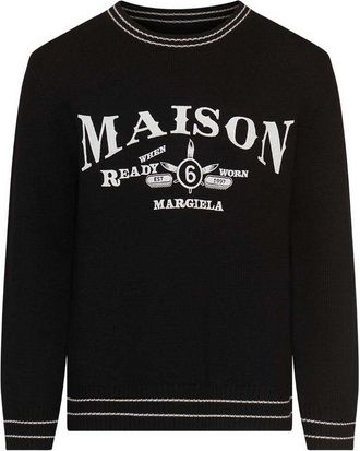 Maison Margiela Rundhalspullover - Schwarz