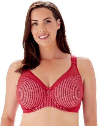 Berlei Beauty Stripe Soutien-Gorge lissant minimisant, Blanc/Jardin Opulent, 80G Femme