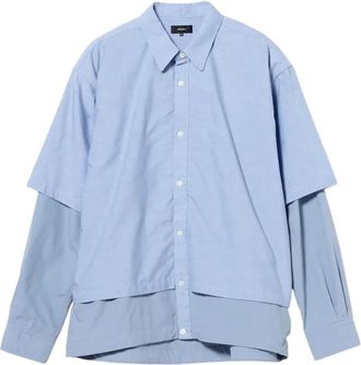 Beams Plus Homme, Chemises, Bleu, Taille: L Layered Shirt