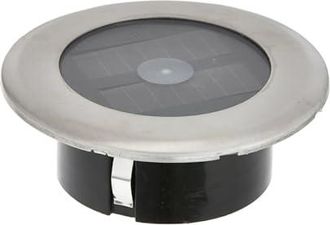 Konstsmide Solar LED Bodenspot 7626-000 / B: 11cm T: 11m H: 4cm / 2xNiMH Akku / IP44 / Edelstahl / klares Glas