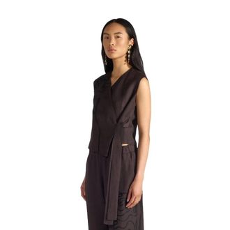 Liviana Conti Femme, Vestes, Brun, Taille: 42 FR Timothy Gilet