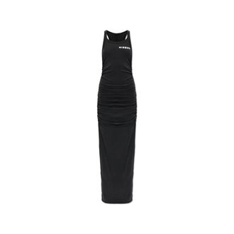 Misbhv Misbhv, Femme, Robes, Noir, Taille: 44 FR Long Dress With A Back Slit